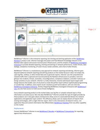NetWitness Decoder | PDF