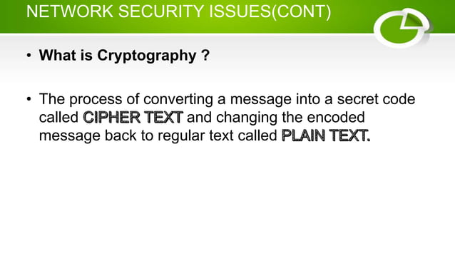 Network Security Issues | PPTX | Computer Networking | Computing