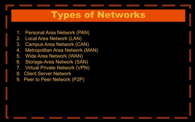 Computer Network and its applications, different kinds of technologies ...
