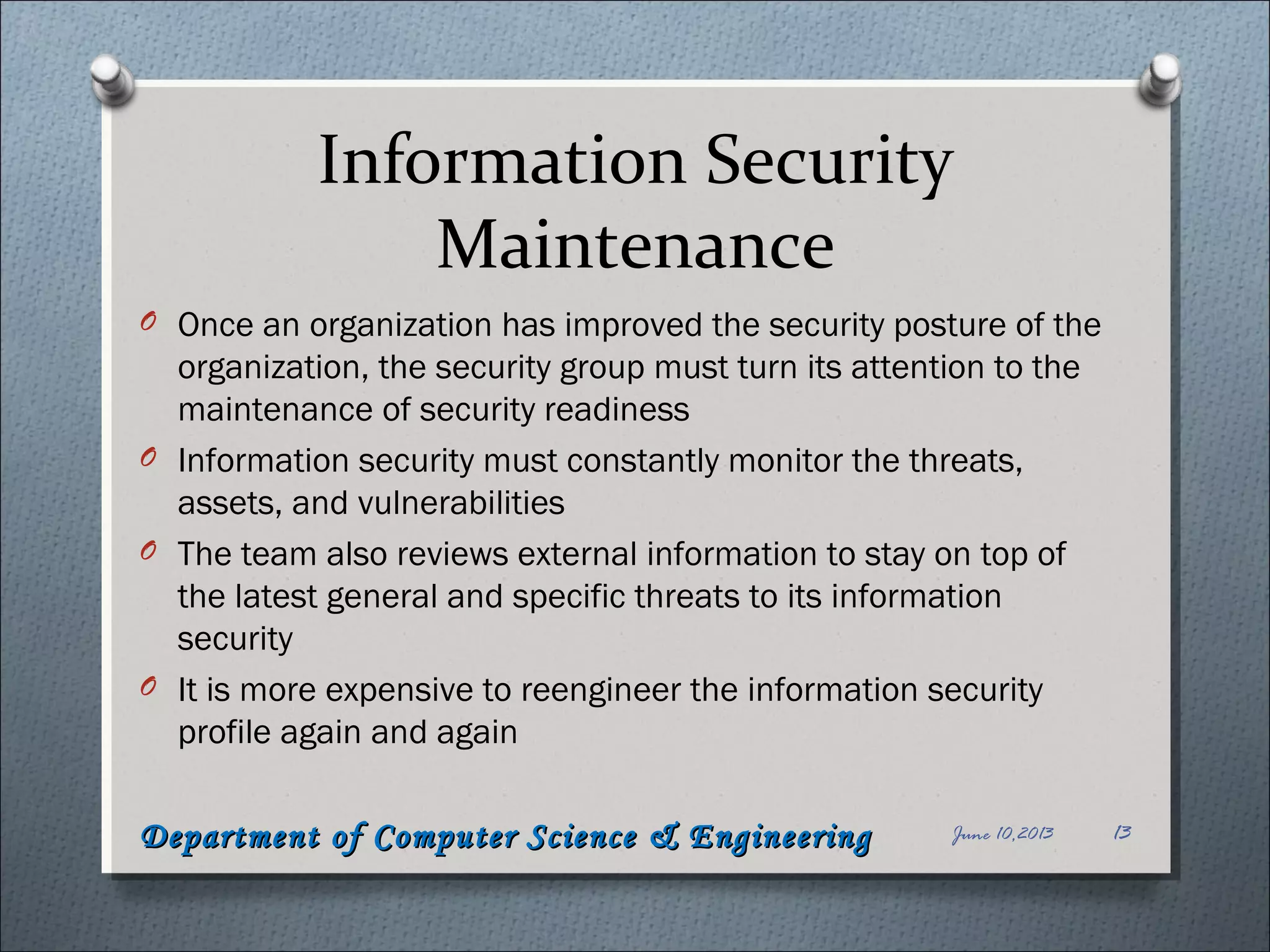 Network security & information security maintainence modified | PPT