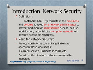 Network security & information security maintainence modified | PPT