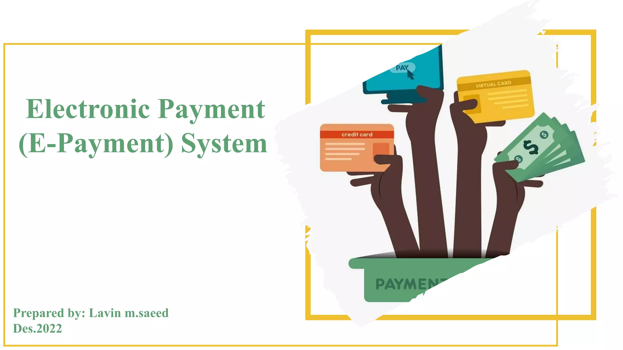 electronic payment system | PPTX
