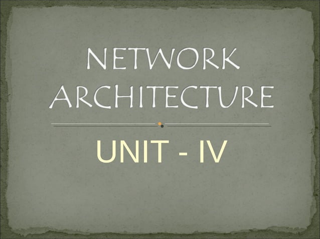 Network architecture | PPT
