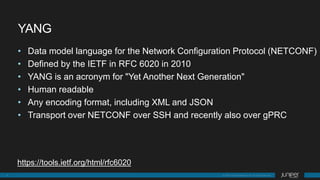 TIAD 2016 : Network automation with Ansible and OpenConfig/YANG | PPT