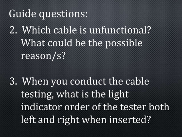 Network Cable Splicing | PPTX | Educational Assessment | Education