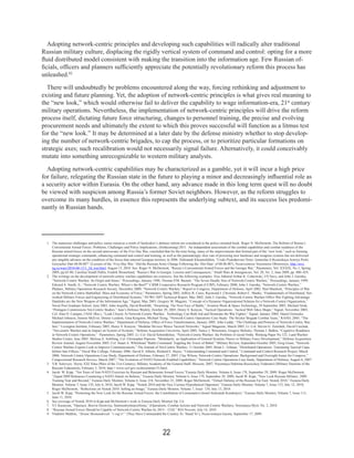 Russian Perspective on Network-Centric Warfare | PDF