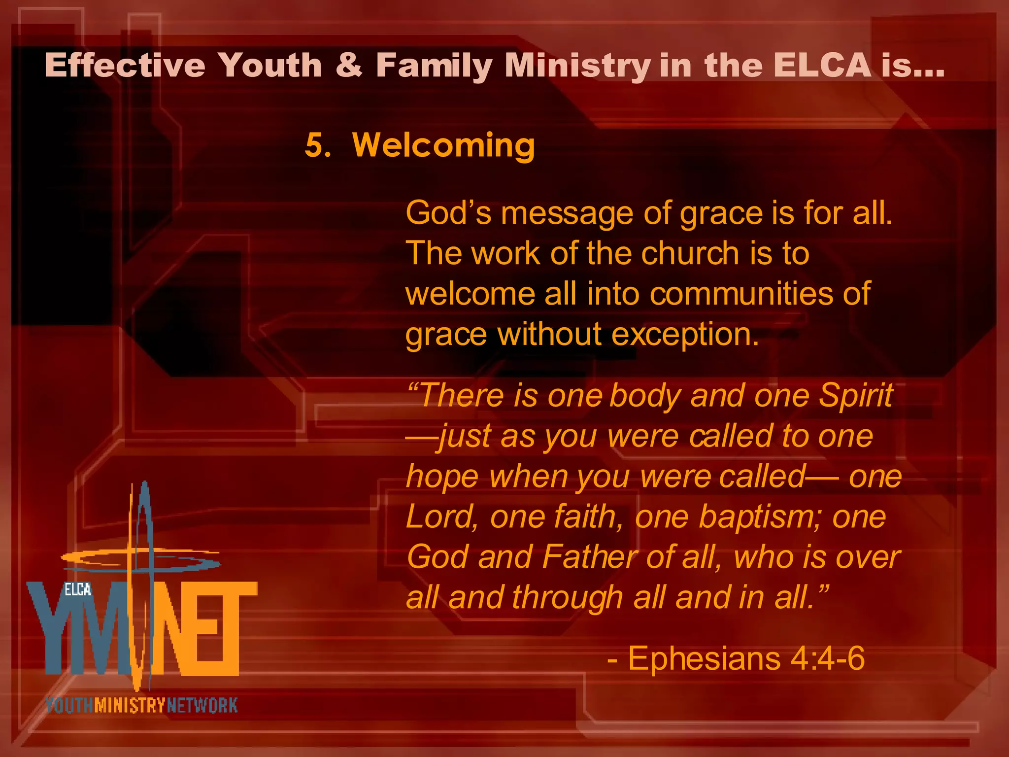 Network Definition of Youth and Family MInistry | PPT
