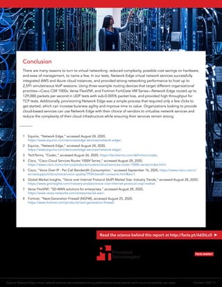 Equinix Network Edge virtual network services demonstrated strong performance across several ...