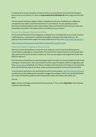 Network external hard drive | DOC