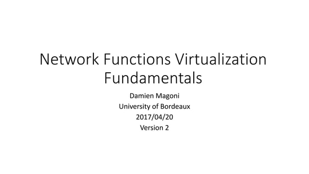 Network Functions Virtualization Fundamentals | PDF | Computer ...