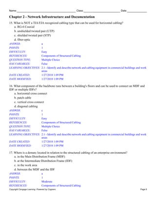 Network+ Guide to Networks 8th Edition West Test Bank | PDF | Computer ...