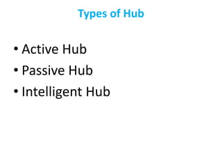 Network (Hub,switches) | PPTX