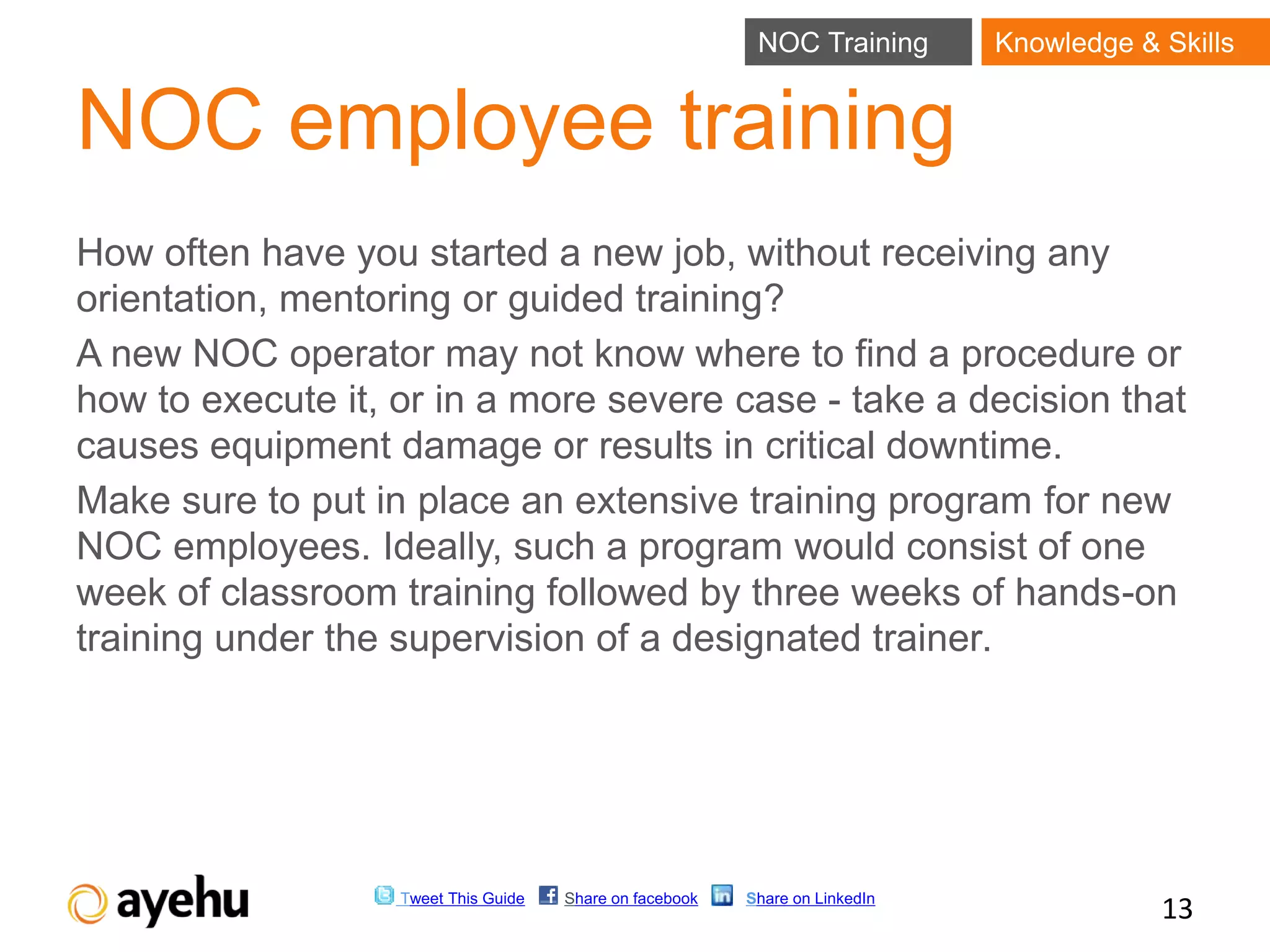 Network Operation Center Best Practices | PDF