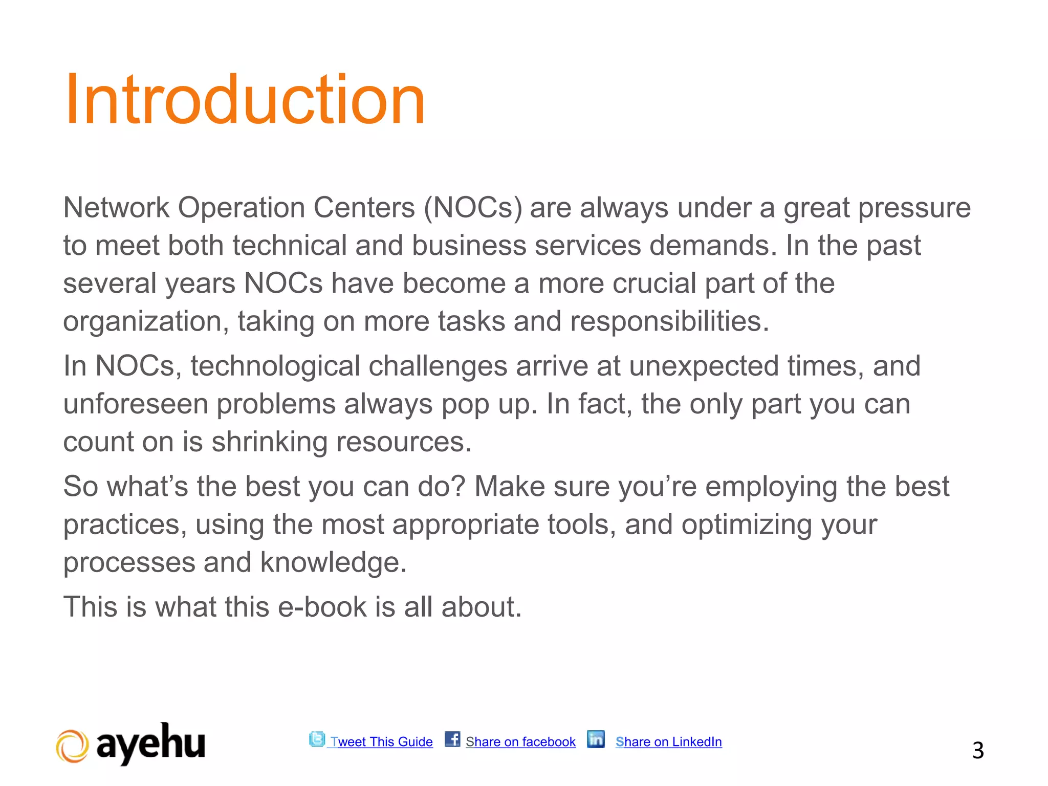 Network Operation Center Best Practices | PDF