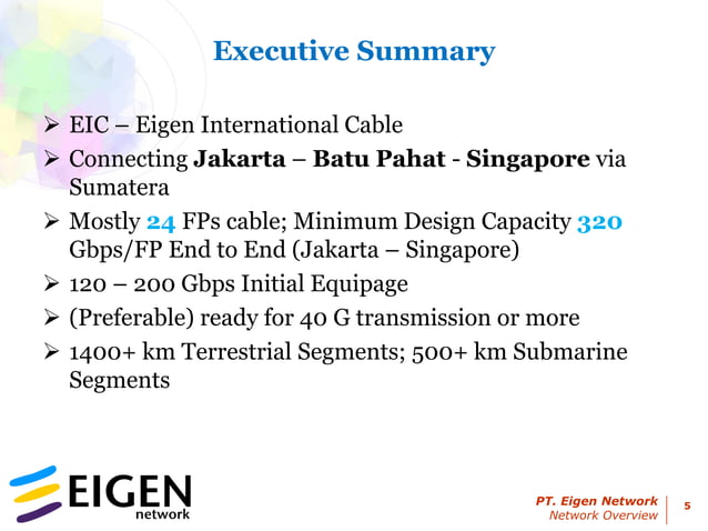 PT Eigen Network - Network Planning & Overview | PPT