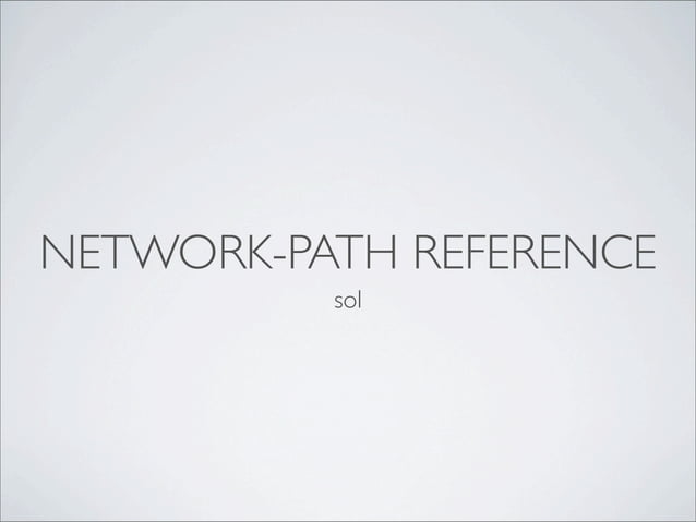 Network path reference | PDF
