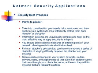 Network Security Tools and applications | PPT