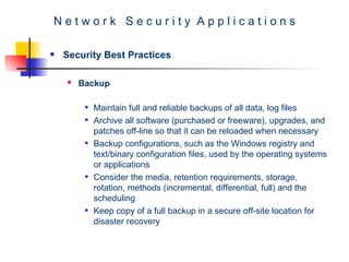 Network Security Tools and applications | PPT