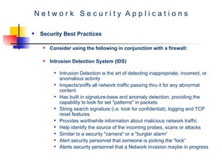 Network Security Tools and applications | PPT