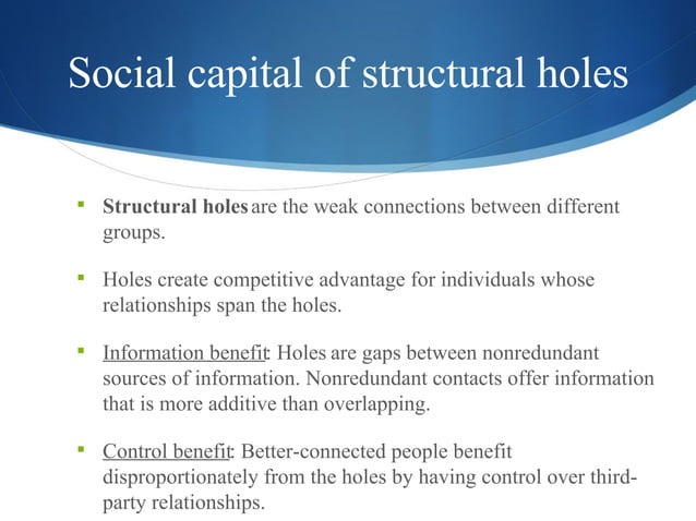 Network structure of social capital | PPT