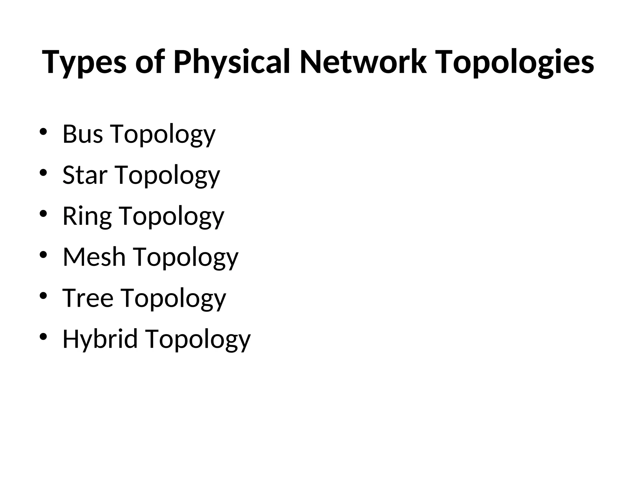 The network topology of the physical layer | PPT