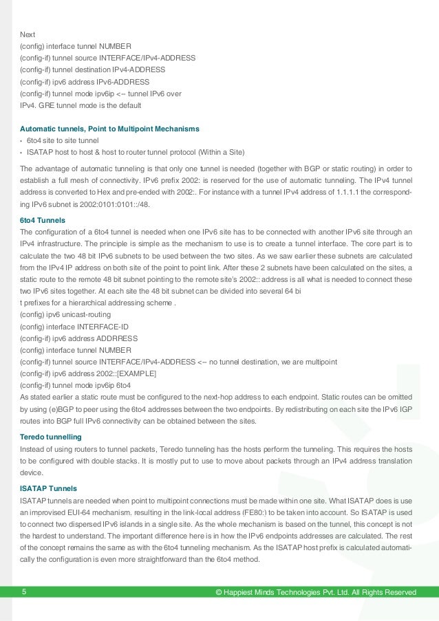 Whitepaper Network Transitioning From Ipv4 To Ipv6 Document Happie