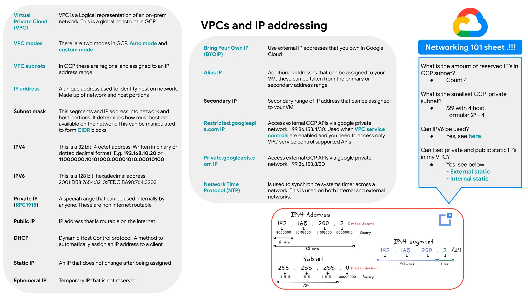 Google Cloud Platform - Networking 101 overview | PDF