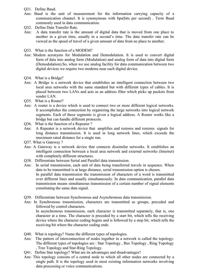 computer Network Abbreviations in class XII.pdf | Internet | Computing