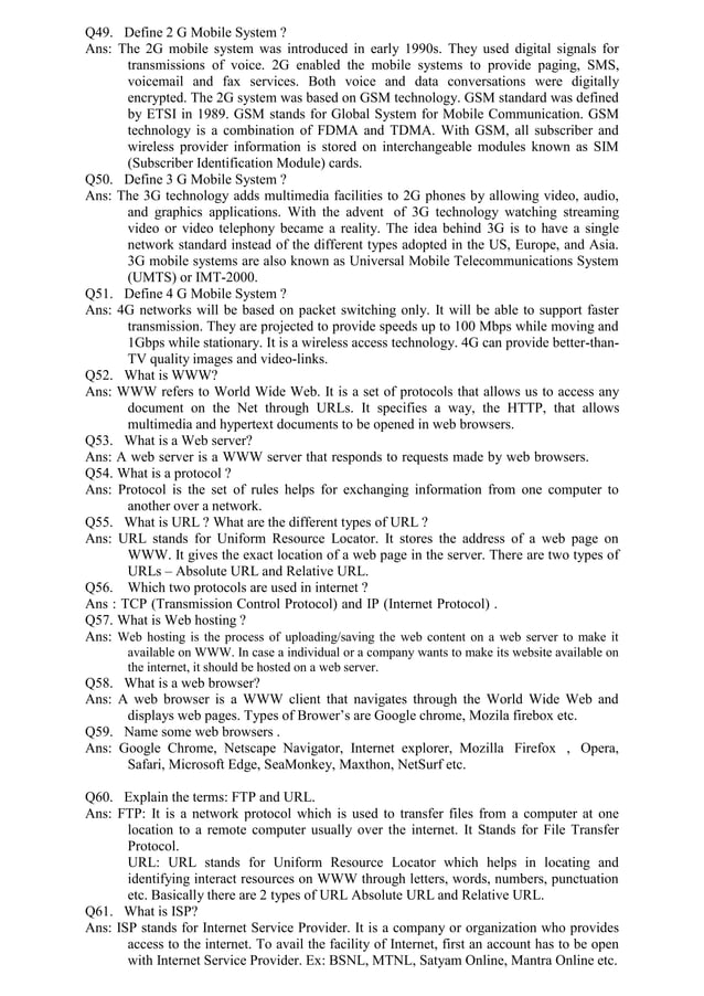 computer Network Abbreviations in class XII.pdf | Internet | Computing