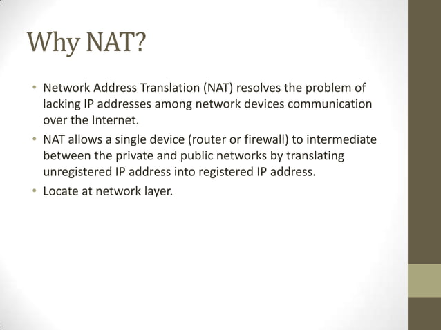 Network address translation | PPTX | Internet | Computing