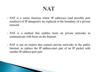 Network address translation | PPTX | Computer Networking | Computing