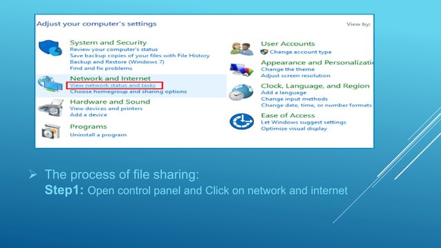Network Administration presentation File sharing(1).pptx | Computer ...