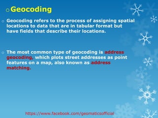Network analysis and Geocoding. | PPTX | Computer Networking | Computing