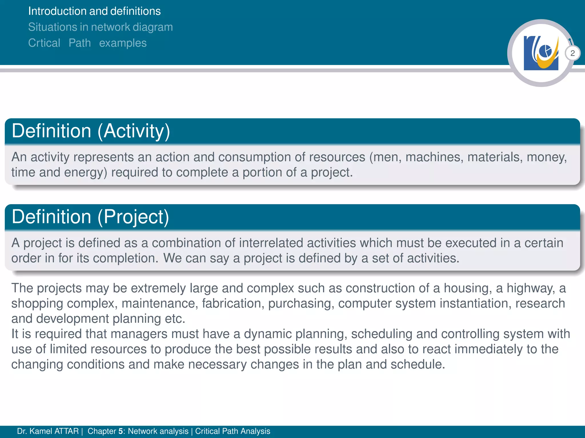 Operation research-Network analysis (Critical Path Method) | PDF