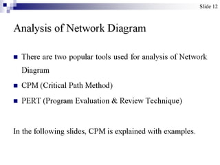 Network analysis & cpm | PPTX