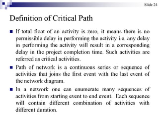 Network analysis & cpm | PPTX