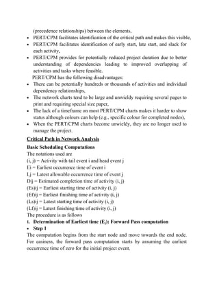 Network analysis cpm module3 | PDF