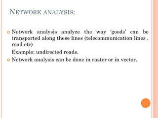 Network analysis in gis | PPTX