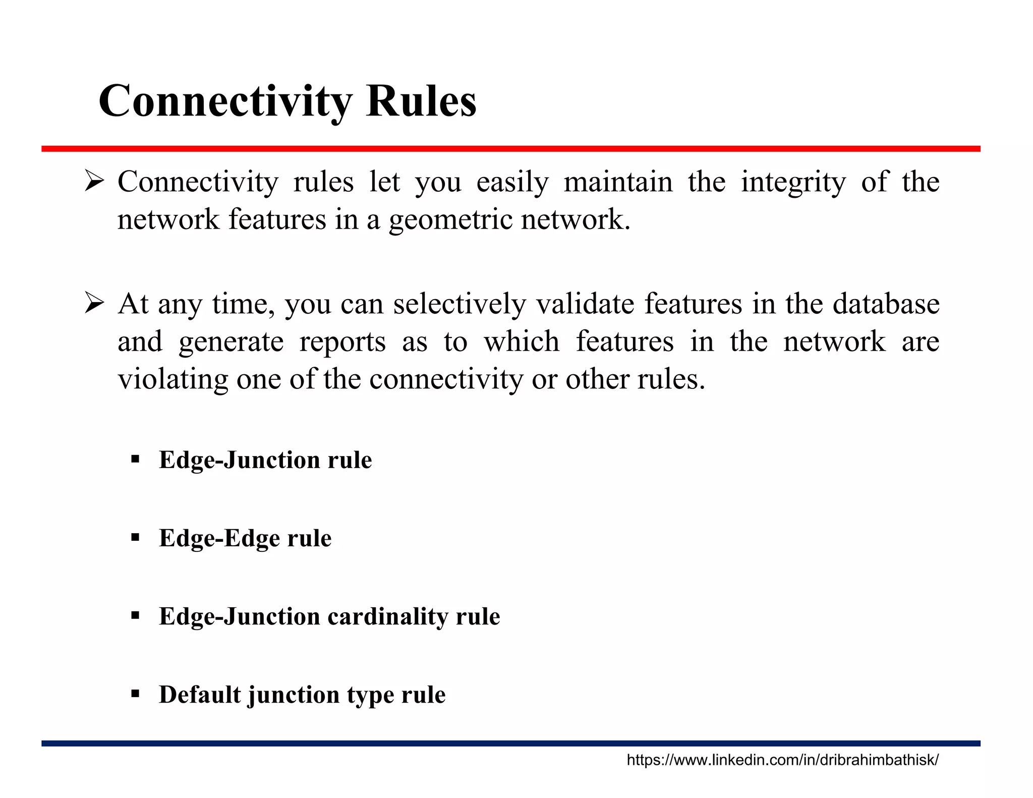 Network analysis in gis , part 2 connectivity rules | PDF