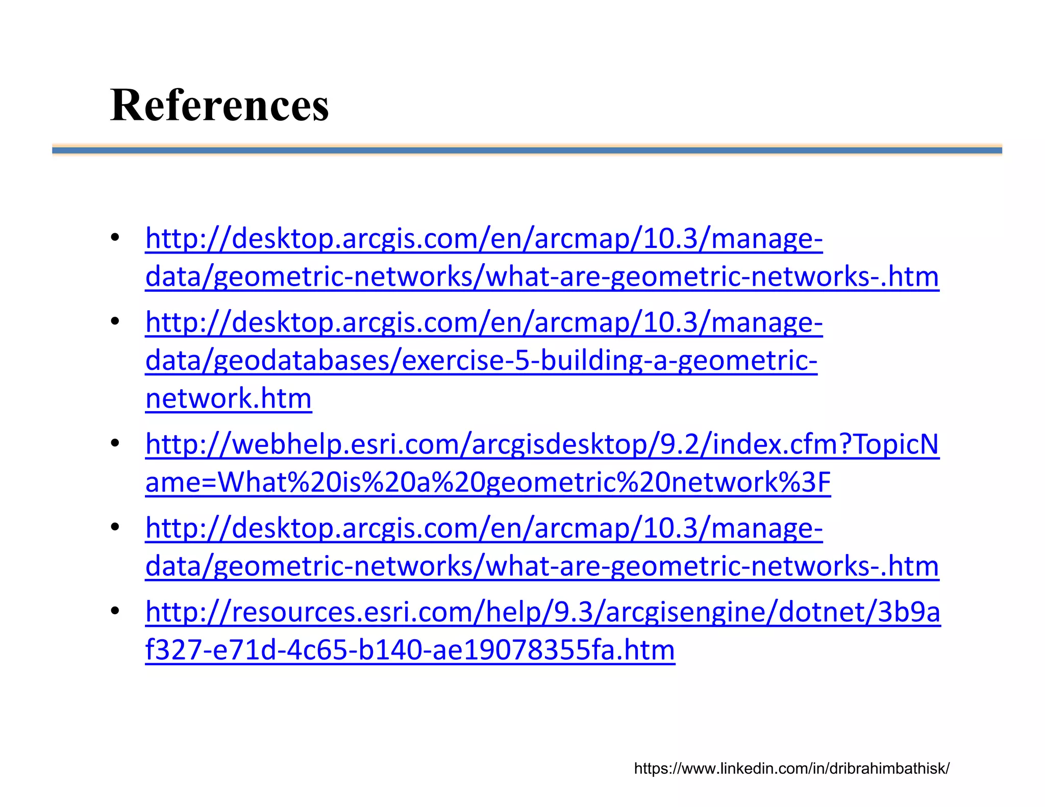Network Analysis In Gis Part 5 Geometric Network Pdf Computer Networking Computing