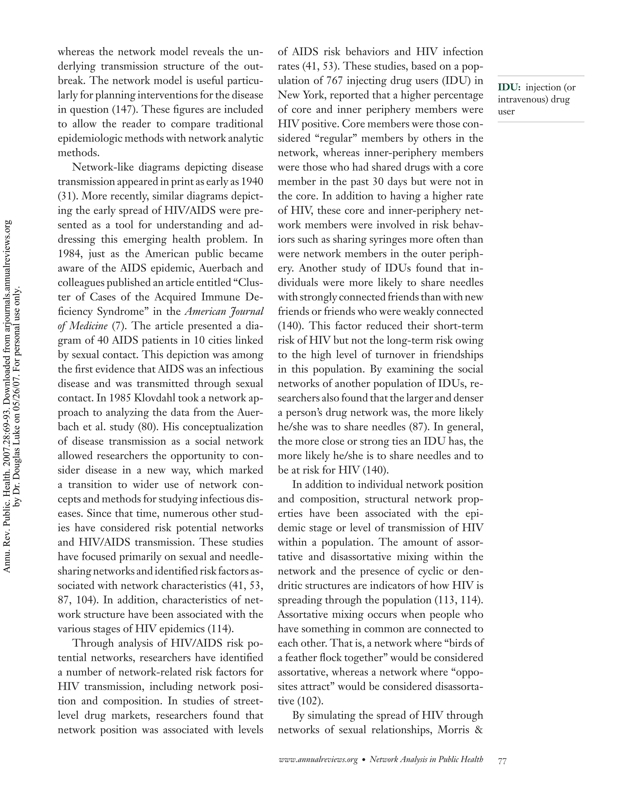 Network analysis in public health (2) | PDF