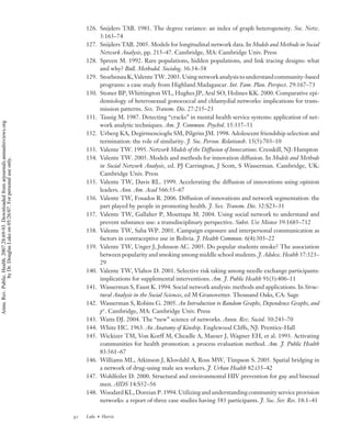 Network analysis in public health (2) | PDF