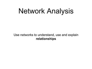 Network analysis lecture | PPTX