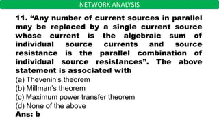Network Theory Part 1 questions and answers for interviews, campus ...
