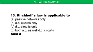 Network Theory Part 1 questions and answers for interviews, campus ...
