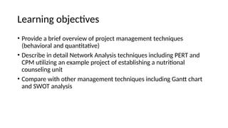 NETWORK ANALYSIS PPT.pptx PERT CPW COST EFFECTIVE AND COST BENEFIT ...