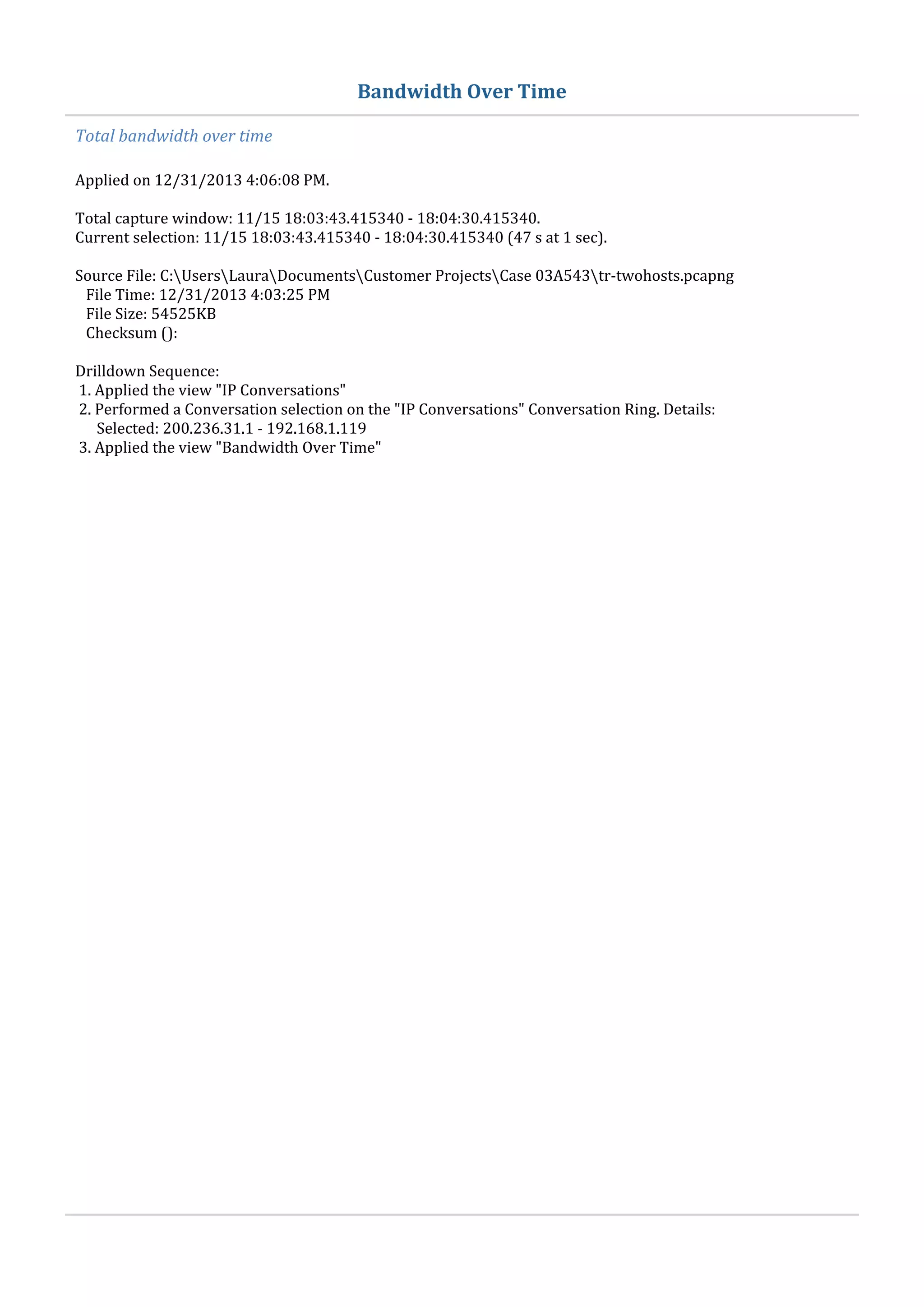 Sample Network Analysis Report based on Wireshark Analysis | PDF