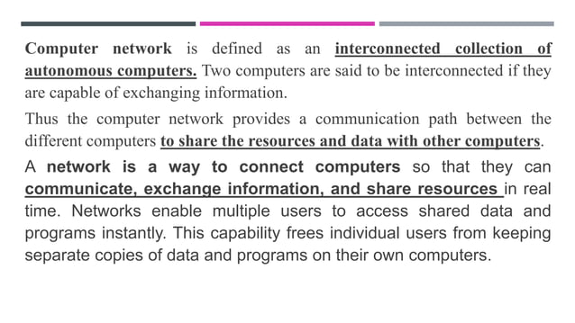 NETWORK AND DATABASE CONCEPTS UNIT 1 CHAPTER 2 MRS.SOWMYA JYOTHI | PPT