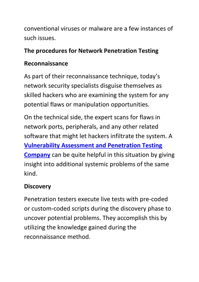 Infrastructure & Network Vulnerability Assessment and Penetration ...