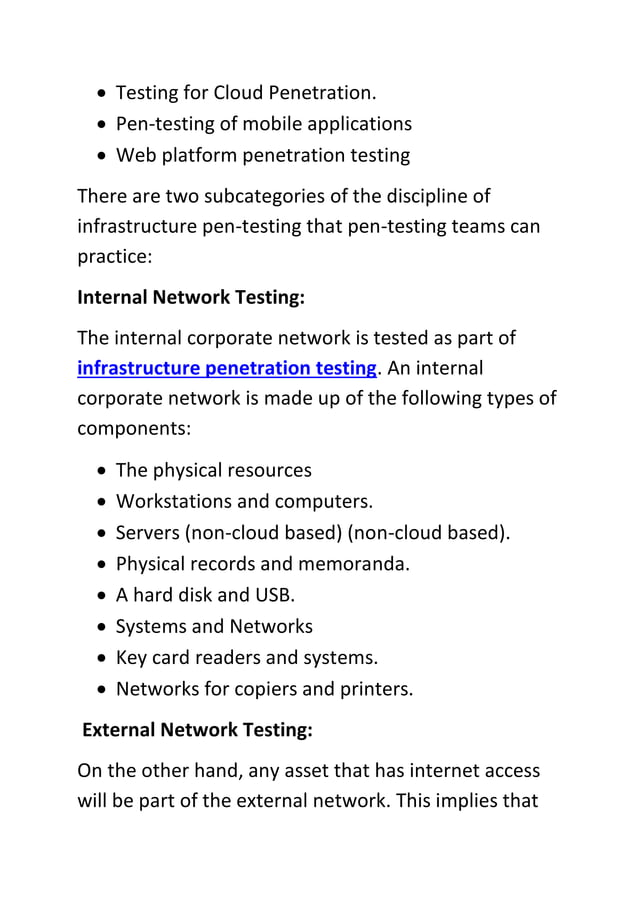 Infrastructure & Network Vulnerability Assessment and Penetration ...